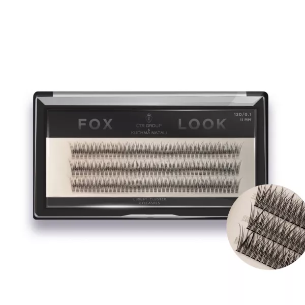Cluster Eyelashes 12D Fox Look 11mm